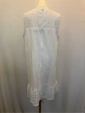 LOFT | Dresses | Loft White Eyelet Sleeveless Sundress Vacation Resort ...